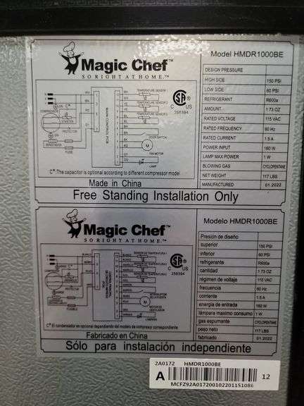 Magic Chef 10.1 cu. ft. Top Freezer Refrigerator in Black Model ...