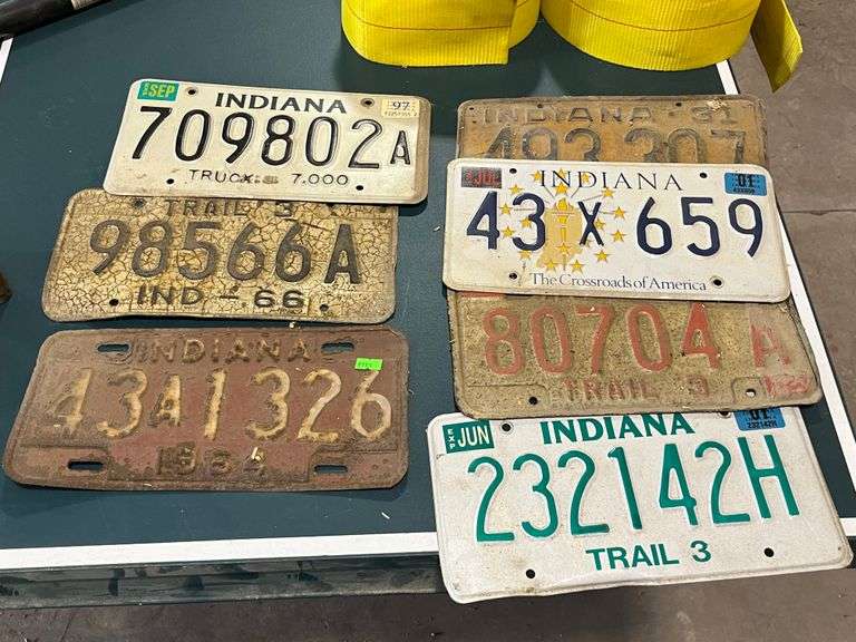 Indiana license plate assortment, 1931, 64',66',67', modern - Metzger ...