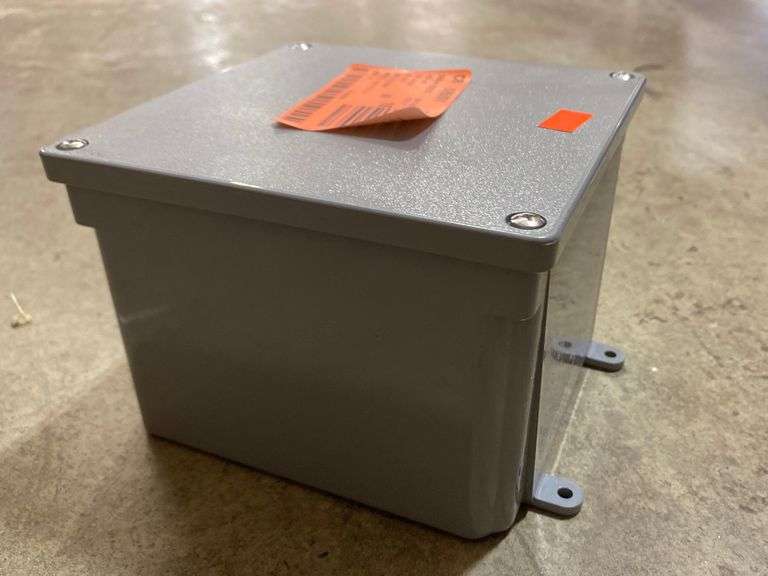 Carlon 6 in. x 6 in. x 4 in. Gray PVC Junction Box - Metzger Property ...