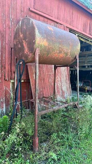 Overhead Fuel Tank, gravity flow, tank is 38”x60”, 114” tall over all ...