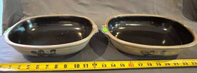 Two Rowe pottery 11x9" baking dishes , faint makers marks - Metzger ...