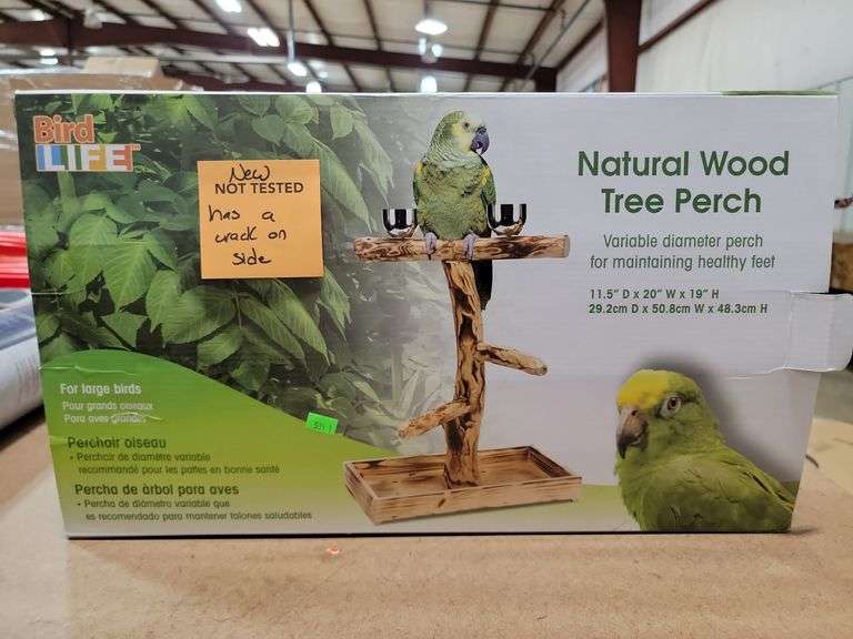 Natural Wood Tree Perch, has a crack on side - Metzger Property ...