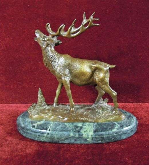 Pierre Jules Mene Stag Bronze Statue, very good condition, 9" tallx10 ...