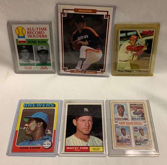 6- Baseball Cards including Nolan Ryan Supersize Donruss, All Time ...