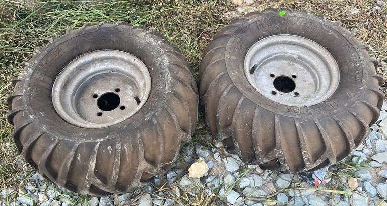 2- Turf boss 4, Dixie Chopper tires on rims 24x11.00-10NHS - Metzger ...