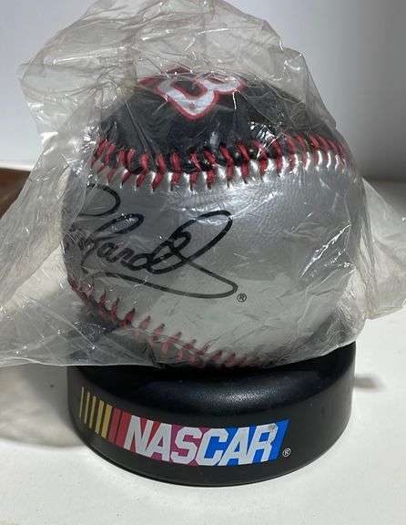 Dale Earnhardt framed memorial photo, Dale Earnhardt baseball with ...