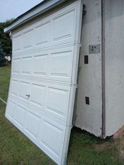 Steel Non-Insulated Overhead Garage Door with Complete Hardware, 8 ...