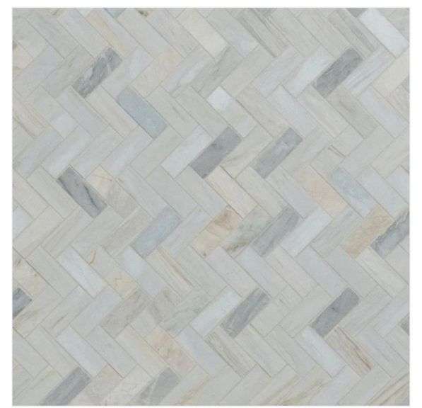 5 MSI Angora Herringbone 12 in. x 12 in. Polished Marble Floor and Wall ...