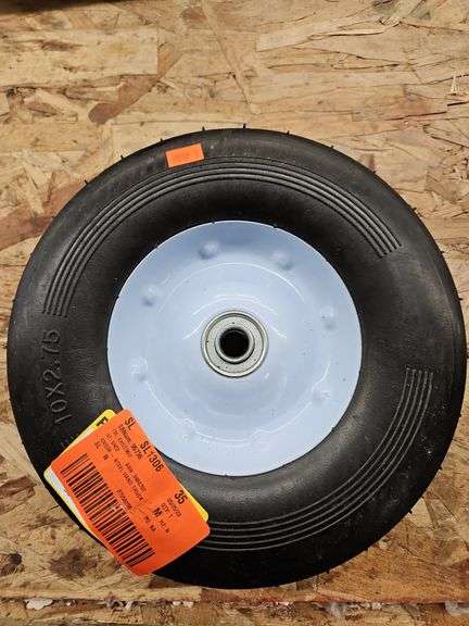 Powercare 10 in. x 2.75 in. Flat Free Universal Hand Truck Wheel with 5 ...