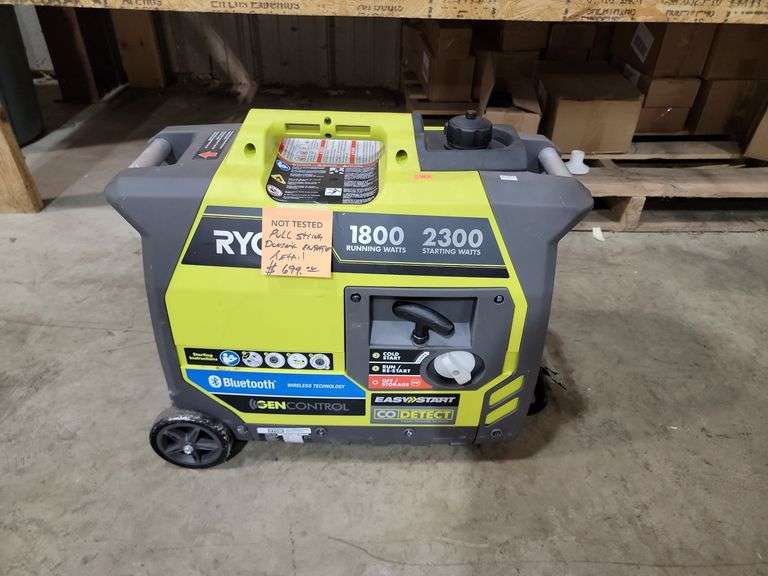 RYOBI 2,300-Watt Recoil Start Bluetooth Gasoline Powered Digital ...