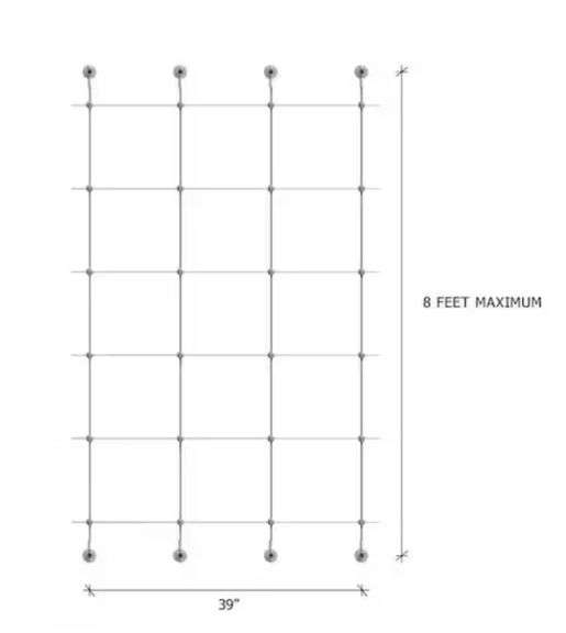 Jakob 96 in. Wire Rope Plant Trellis System - Metzger Property Services ...