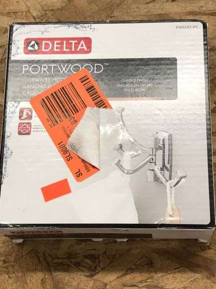 Delta Angle Simple Folding Towel Hook Brushed Nickel, Metal 3 Arms ...