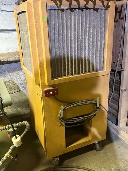 Homemade dust collector/air filtration system 28x28x55" clamps not ...