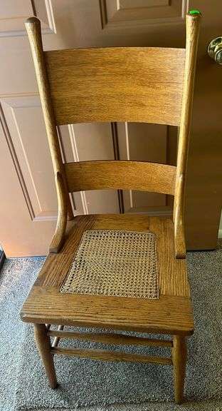 Vintage Cane Bottom Chair 18” Wide Seat Ht. 18” - Metzger Property ...