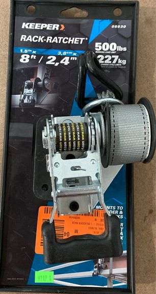 Keeper Ratchet Strap 8ft up to 500lbs tow capacity - Metzger Property ...