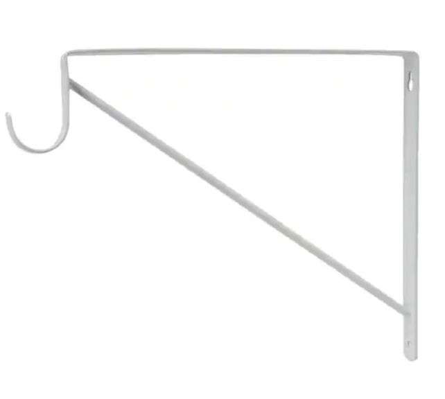 4- Everbilt White Heavy-Duty Shelf Bracket and Rod Support - Metzger ...