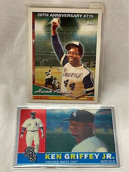 2 - MLB Trading Cards: Ken Griffey, Jr. and Hank Aaron - Metzger ...