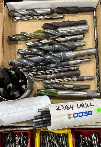 Drill bits, Machine tooling assortment as shown in pictures - Metzger Property Services, LLC