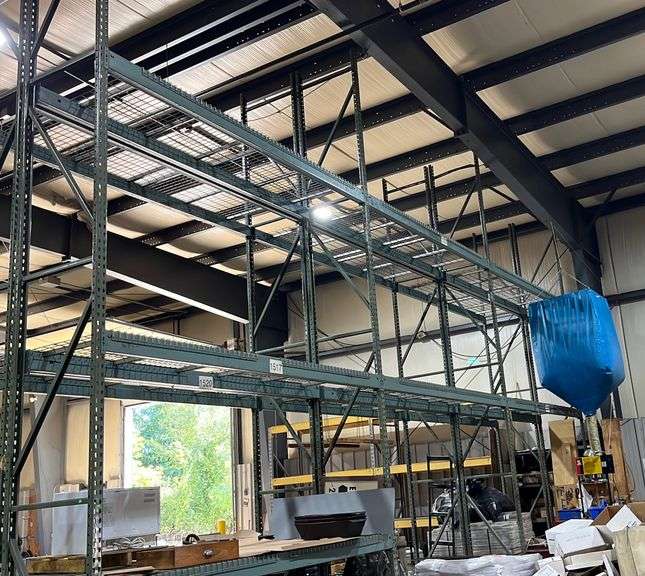 Pallet Racking, (4) End Standards (30” wide X 20 tall), (14) 10’ 4 ...