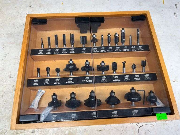 Router bit assortment with case - Metzger Property Services, LLC