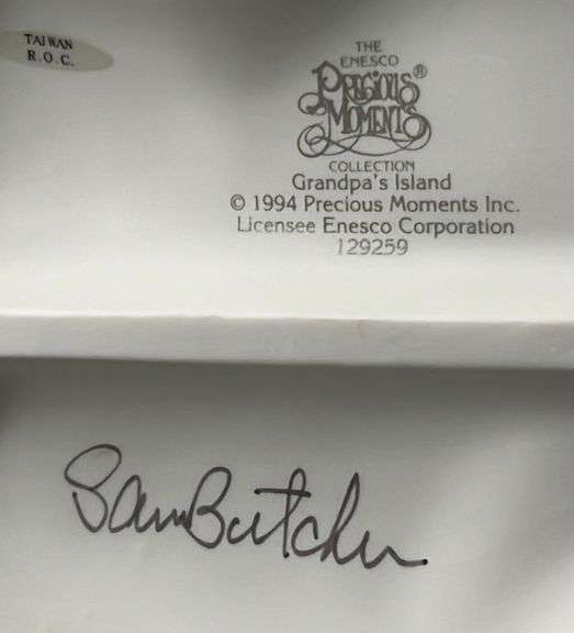 Signed Sam Butcher Precious Moments Figurine - Grandpa’s Island ...