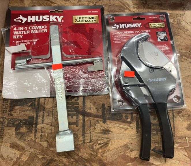 Husky 2” Ratcheting PVC Cutter & 4-In-1 Combo Water Meter Key - Metzger ...