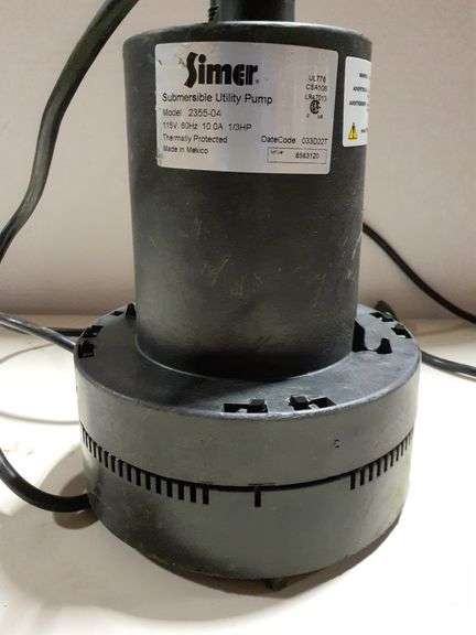 Simer 2355-04 Super Geyser 1/3 HP 1620 GPH Submersible Utility Water ...