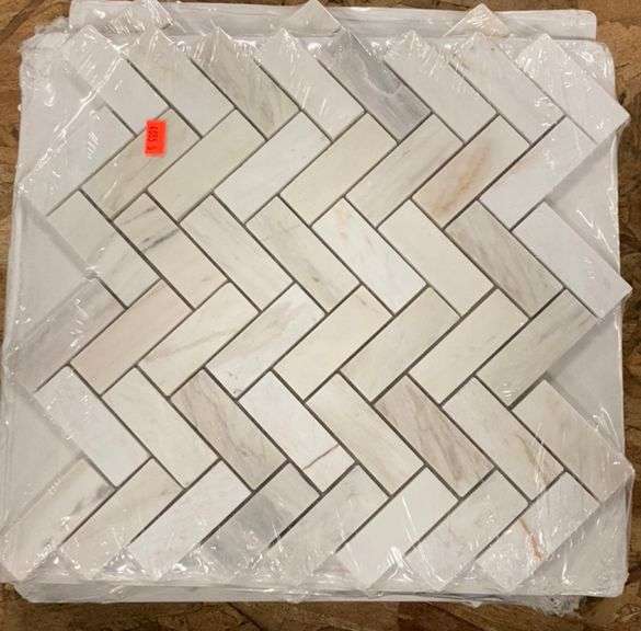 5 MSI Angora Herringbone 12 in. x 12 in. Polished Marble Floor and Wall ...