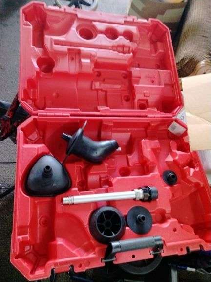 Milwaukee case with accessories for power plunger, Not complete ...