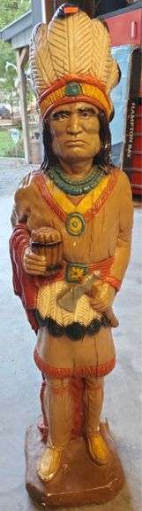Chalk Art Native American Statue - Metzger Property Services LLC