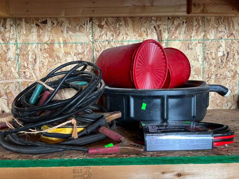 Jumper cables four sets , Oil collector pan, - Metzger Property ...