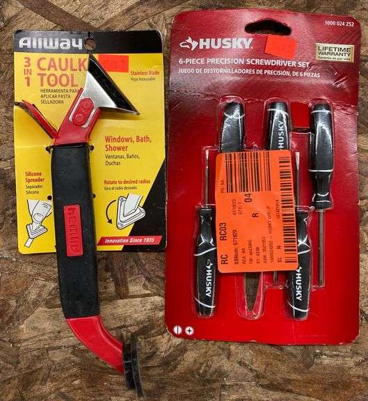 All way 3-in 1 caulking tool & Husky 6 piece Screwdriver Set - Metzger ...