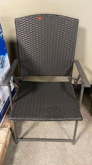 StyleWell Acrylic Wicker and Steel Folding chair 22”x36” - Metzger ...