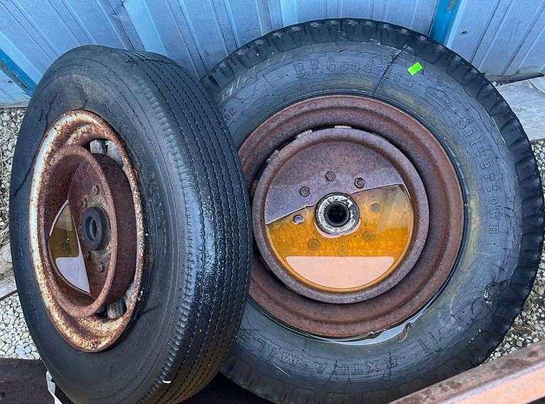 Two wood spoke wheels 6.00x16" - Metzger Property Services, LLC