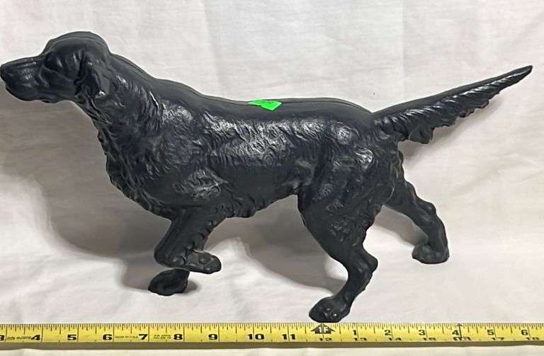 Large Cast Iron Black Irish Setter Doorstop 8.5”x15” - Metzger Property ...