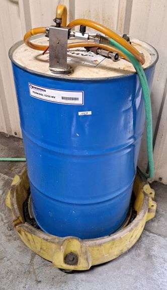 55 Gal Drum of PERKOOL 5250 HV (Yoder Oil) Machining Coolant, w/ Mixer ...