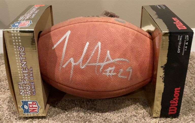 Signed Wilson NFL Authentic Game Ball - Metzger Property Services, LLC