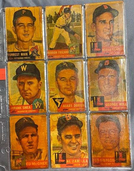 9 - 1953 Topps Damaged Baseball Cards - Metzger Property Services, LLC