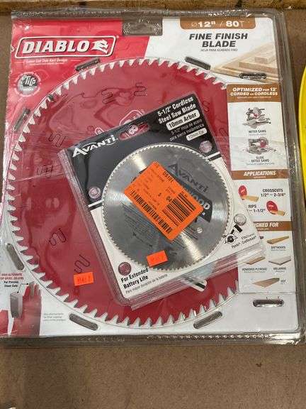 Diablo Fine Finish Blade & Avanti Steel Saw Blade - Metzger Property ...