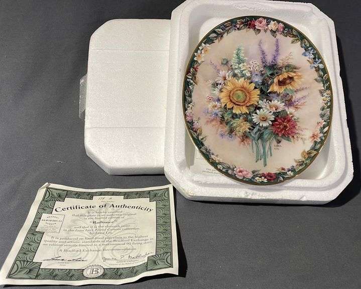 11th Plate In Lena Liu’s Floral Cameo Collection of Porcelain Plates by ...