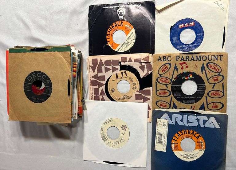Fifty Rock & Country 45 rpm Records in Original Record Company Jackets ...