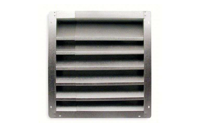 Intake Louver: Flanged, Surface Mount, 34 in H, 24 in W, Galvanized ...