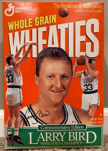 Larry Bird Commemorative Wheaties Cereal Box - Metzger Property ...