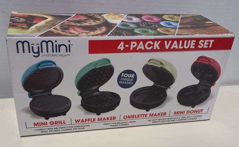 MyMini Deluxe Value Box Set; includes Waffle Maker, Griddle, Donut ...