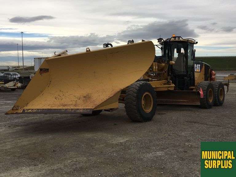 2013 Caterpillar 14M Grader Ripper/Scarifier, Snow Wing, V Plow, Front ...