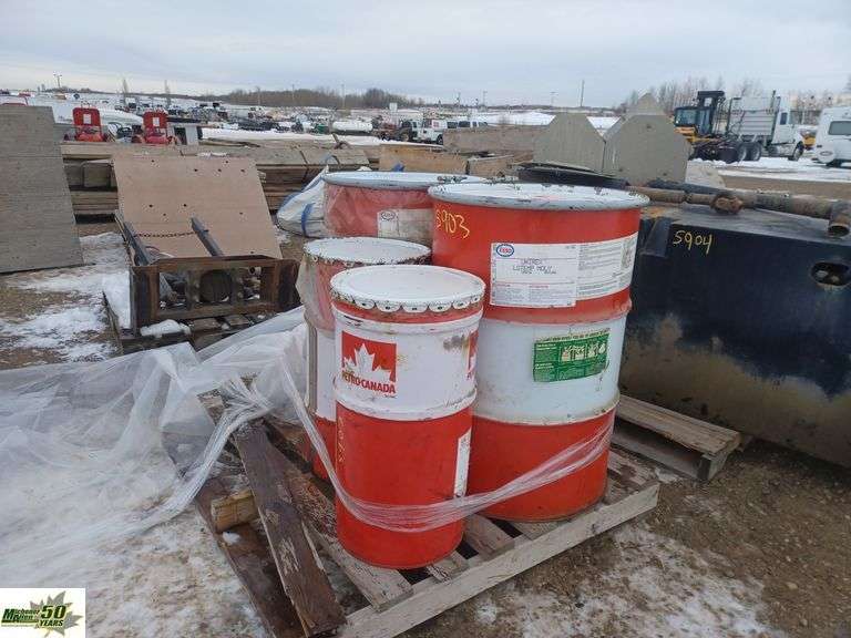 Grease Drums-1 Pallet - Michener Allen Auctioneering Ltd