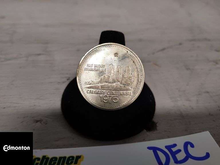 Calgary Centennial 1975 Grey Cup Coin -Qty 1 - Michener Allen ...