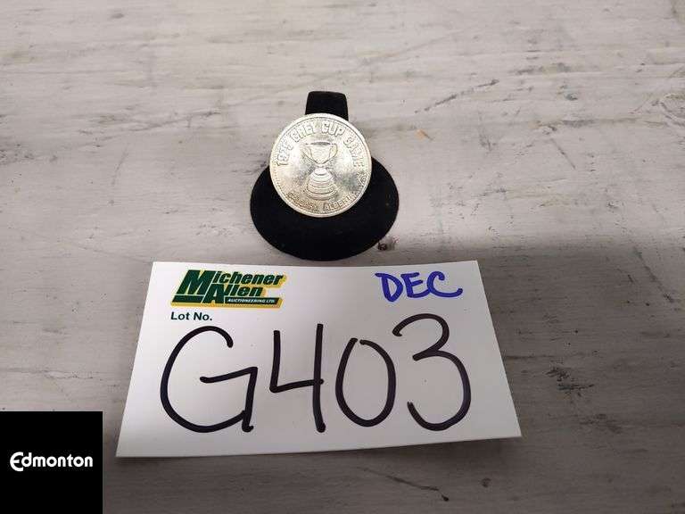 Calgary Centennial 1975 Grey Cup Coin -Qty 1 - Michener Allen ...