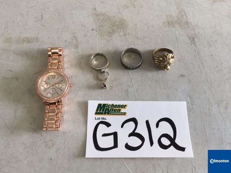 TCK Watch and 3 Assorted Rings - Michener Allen Auctioneering Ltd
