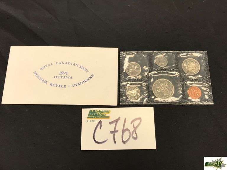 1971 CANADIAN BRITISH COLUMBIA UNCIRCULATED SIX COIN SET - Michener ...